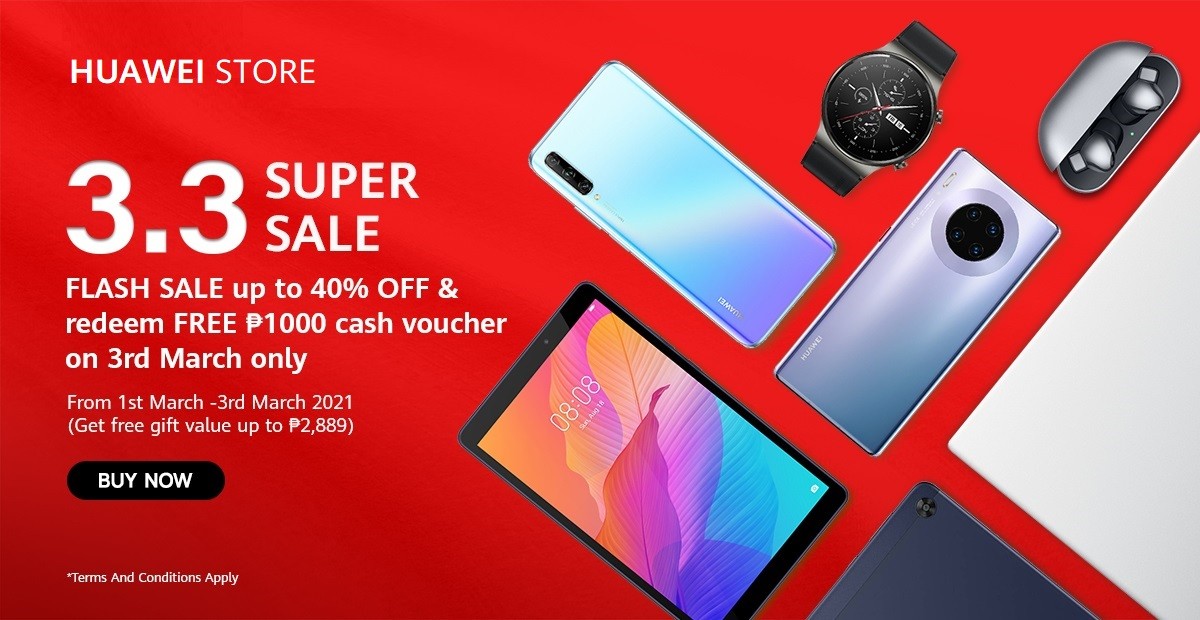 Get big deals on Huawei devices at today's 3.3 Sale on Lazada, Shopee ...
