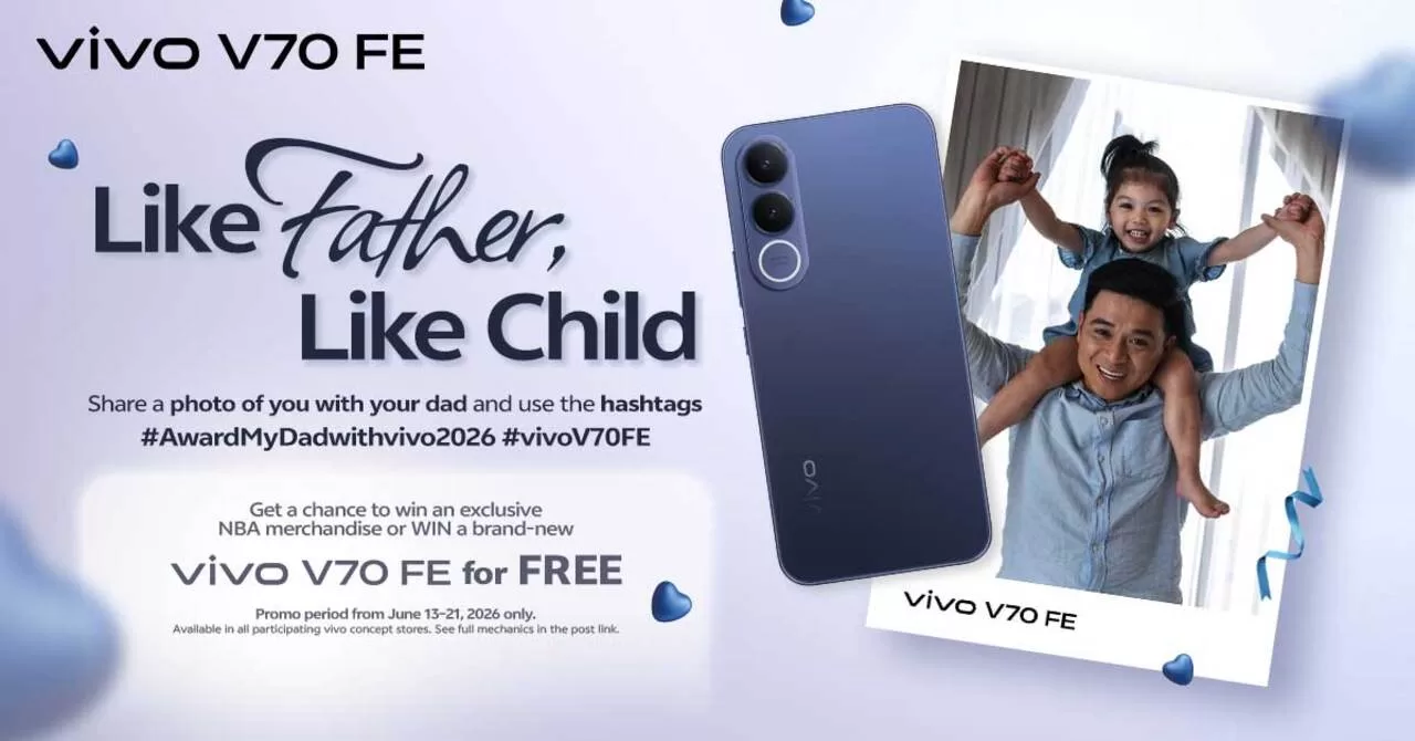 Share a photo of you with your dad for chance to win a vivo V70 FE - UnGeek